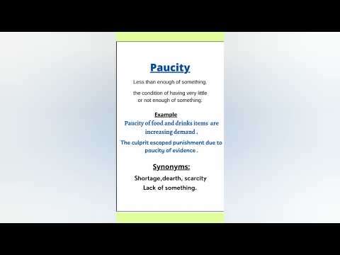 Paucity meaning One minute english vocabulary learn english words with example #shorts