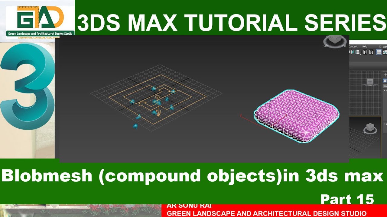 Blobmesh (Compound objects ) in 3ds max tutorial (part 15) #3dmax #3dmaxtutorial