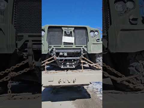 three #army, #military #JLTV on flatdeck from different country sitting roadside over a week now