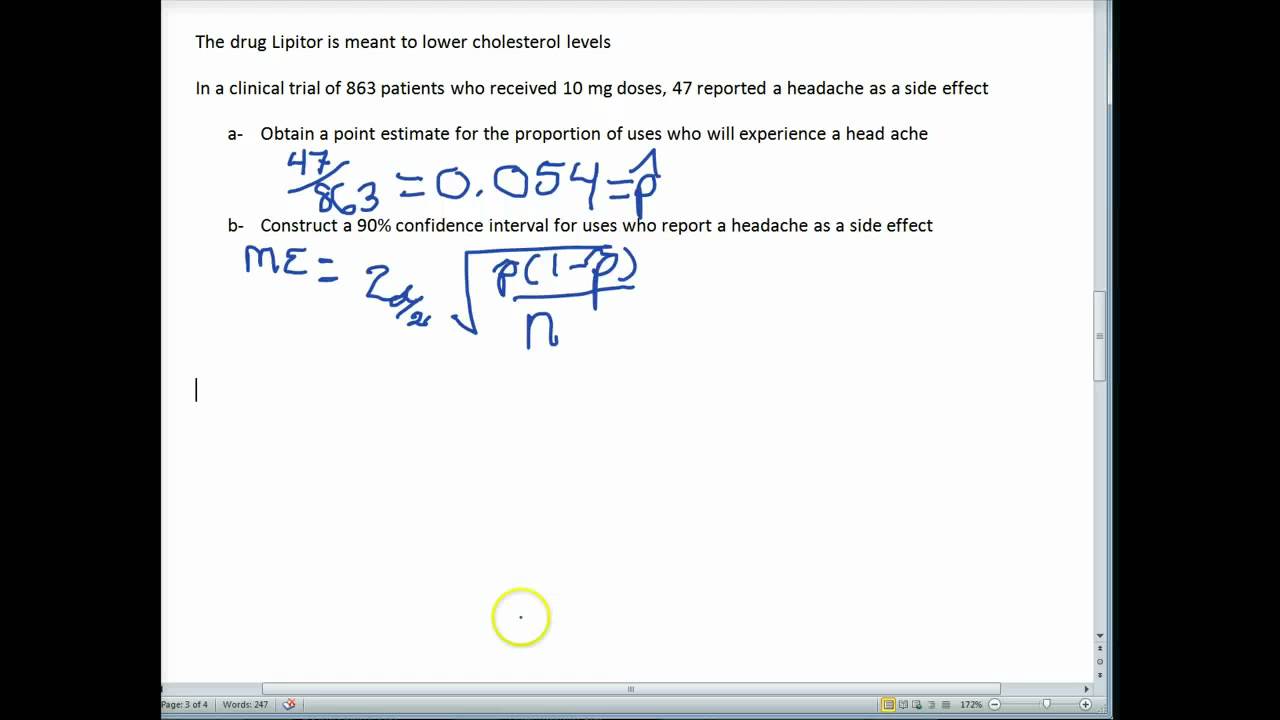 confidence intervals for proportions