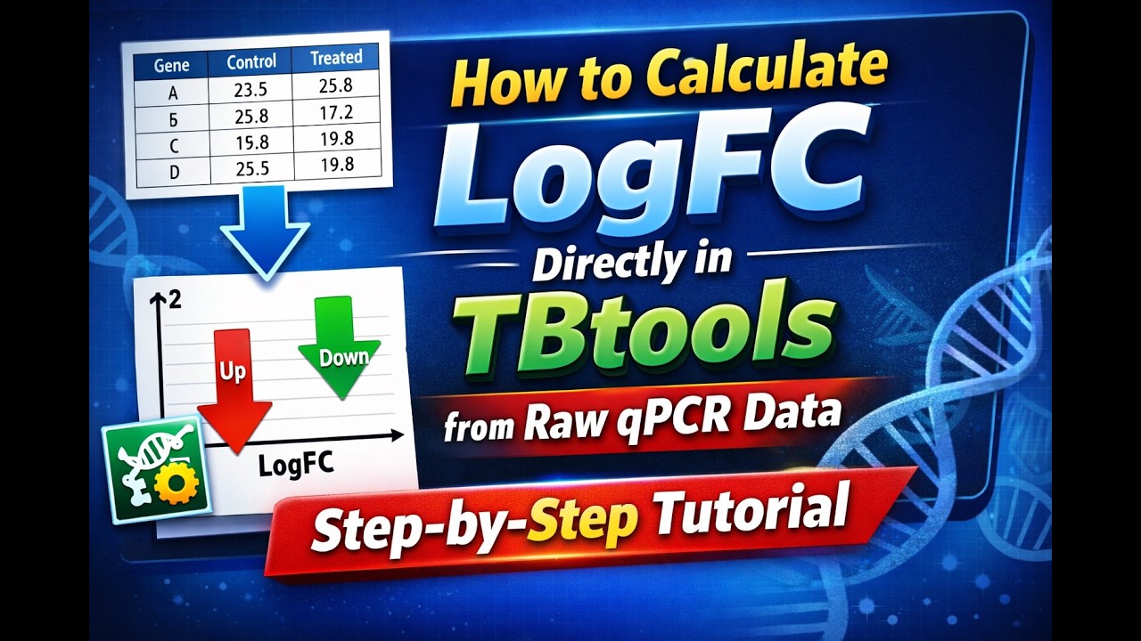 How to Calculate Log2 Fold Change (LogFC) in TBtools Directly from Raw qPCR Data | Step by Step