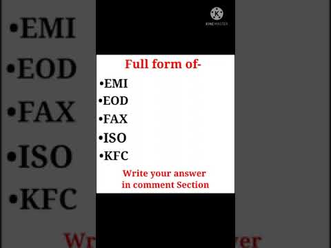 Do you know the full form of-EMI,EOD,FAX,ISO, KFC#shorts#knowledge#fullforms#Facts{Jay Das}