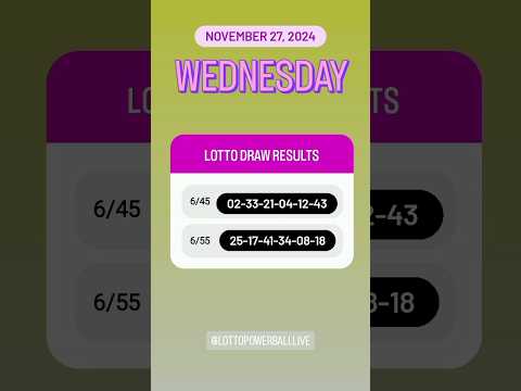 6/45 6/55 Live Draw Lotto Result | November 27, 2024 Wednesday 9 PM #lottoresulttoday