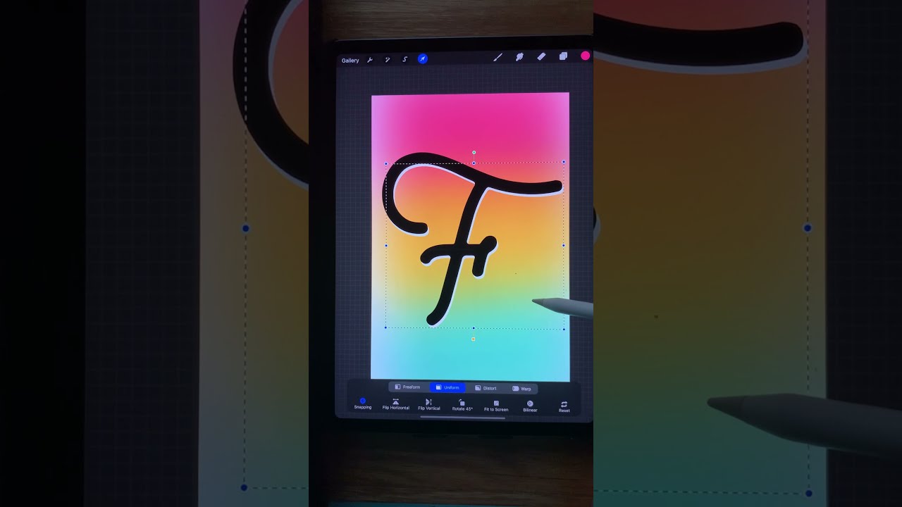 Procreate tutorial - drop line shadows (YouTube #shorts)
