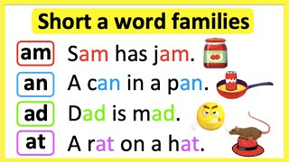 Short A word families | -am, -an, -ad, -at, -ap | Learn how to read ...