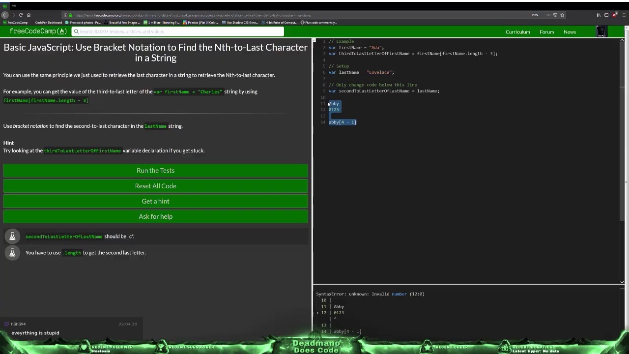 #100DaysOfCode Day 11/100 - JavaScript Algorithms And Data Structures #1