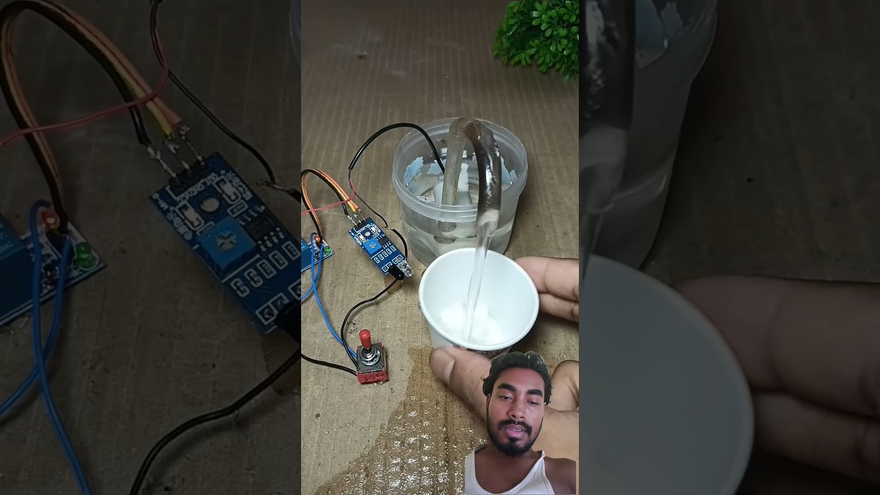 Automatic water tap using IR sensor circuit #tech #project #science