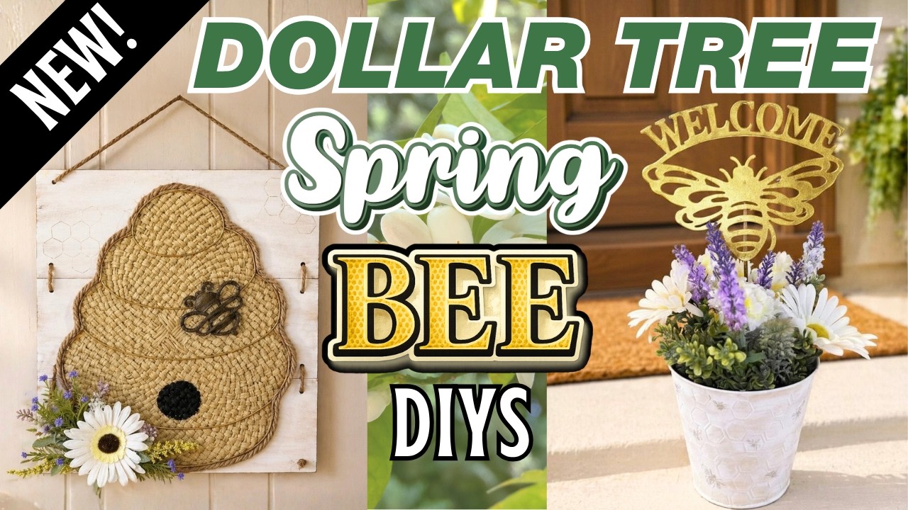 6 NEW Bee Dollar Tree DIYs That Look High-End 🐝 Spring & Summer Decor Ideas