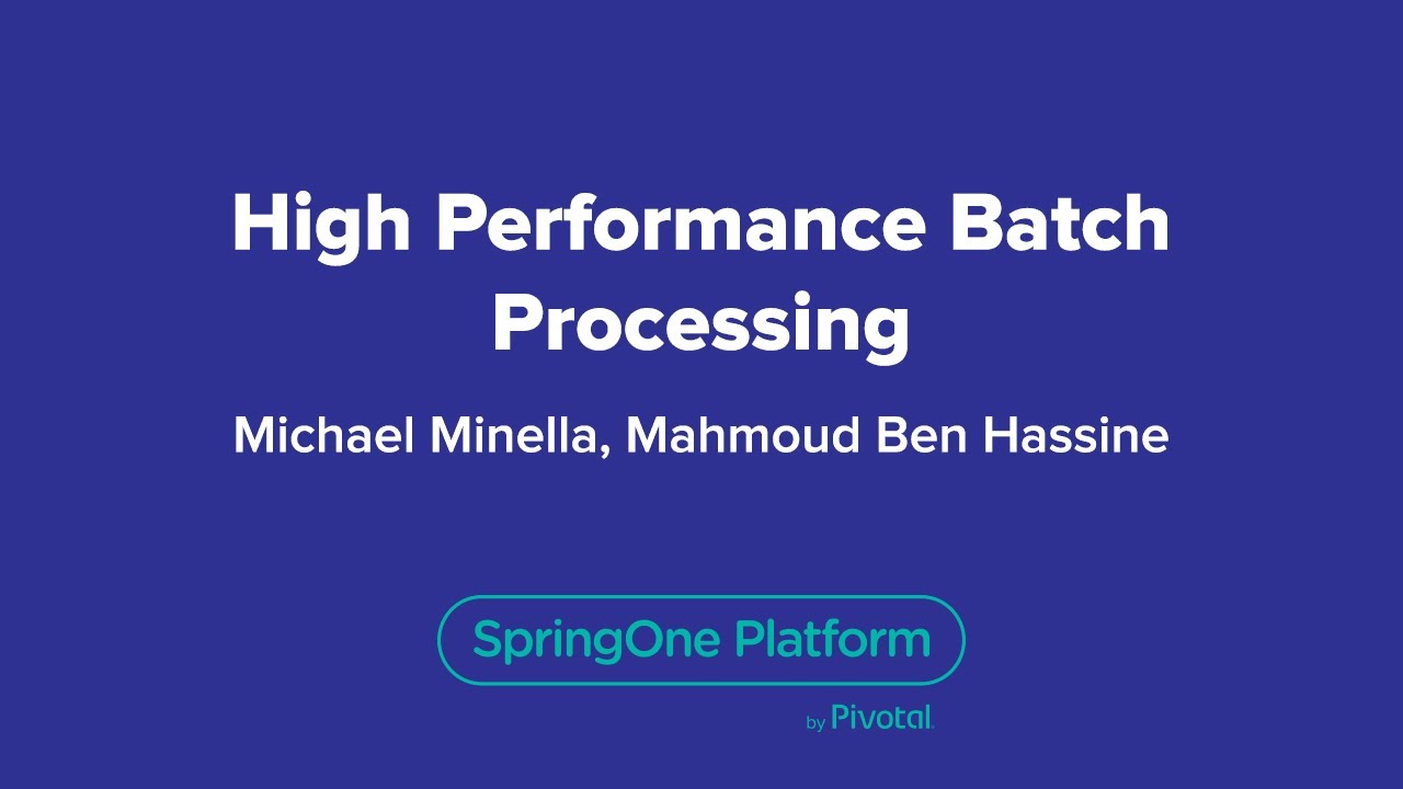 High Performance Batch Processing