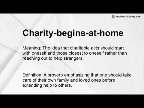 Charity-begins-at-home Meaning