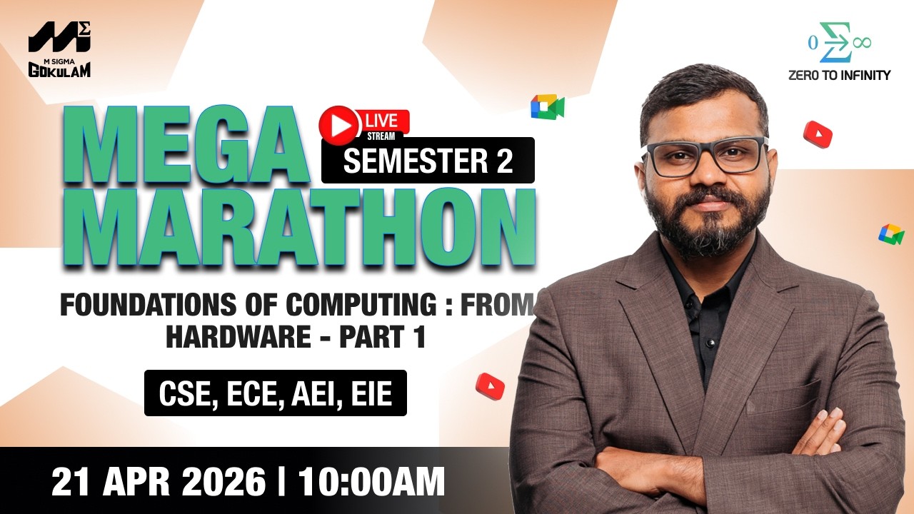 🔥MEGA MARATHON |  Foundations of Computing (Hardware) | SEM 2 - Part 1 | CSE, ECE, AEI, EIE | MSG