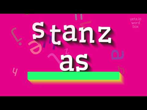 How to say "stanzas"! (High Quality Voices)