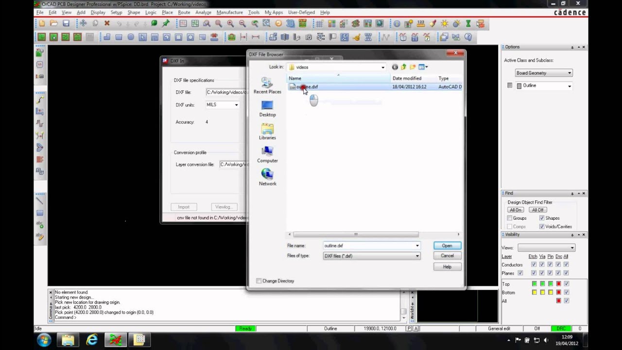 How To Import DXF File | OrCAD PCB Designer