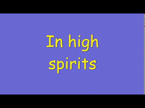 In high spirits meaning