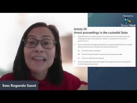 The BBM Administration violated ICC's arrest proceedings - (from Sass Rogando Sasot FB live)