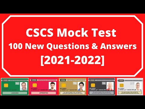 Free CSCS test 2021 | CSCS Mock Test 100 Q&A | CSCS Health & Safety Test | CSCS Green Card Mock Test