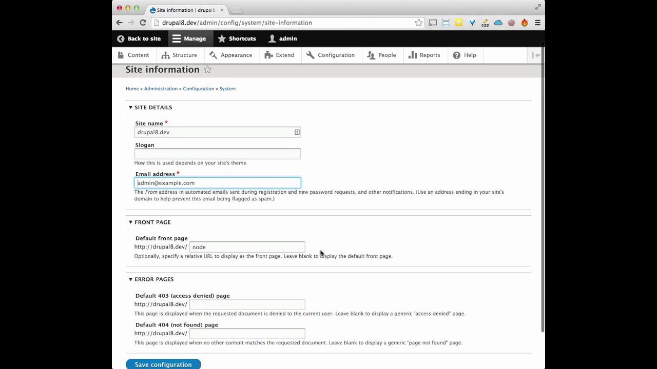 Drupal 8 Console config:debug command