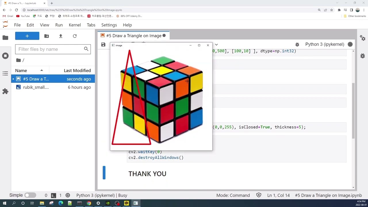 Draw a Triangle on Image using OpenCV in Python