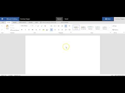 How to create a Microsoft Word Online document