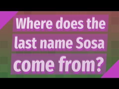 Where does the last name Sosa come from?