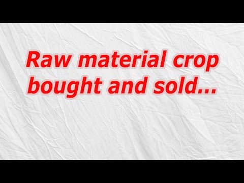 Raw material crop bought and sold (CodyCross Crossword Answer)