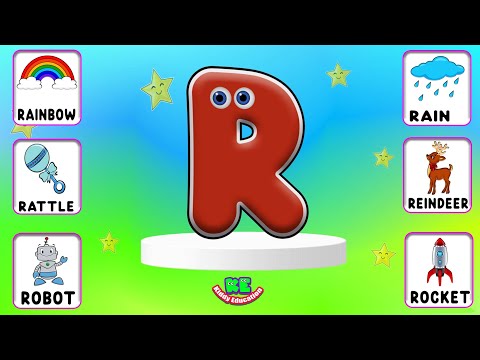6 Words That Start With R | 6 Words Learning For Toddlers | 6 Words From R | Kids Learning