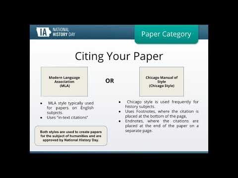 NHD Paper Category Webinar 2018