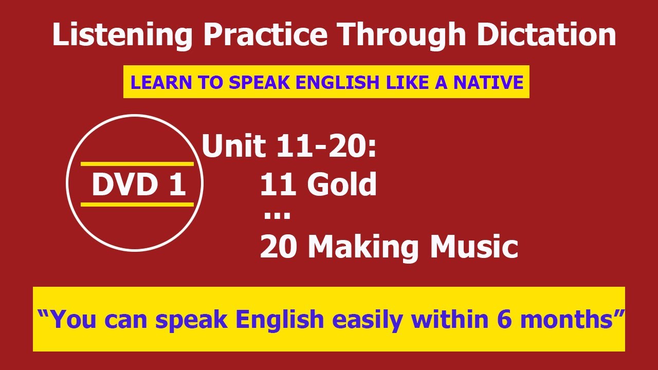 Listening practice through dictation 1 Unit 11 - 20 - listening English - LPTD -hoc tieng anh