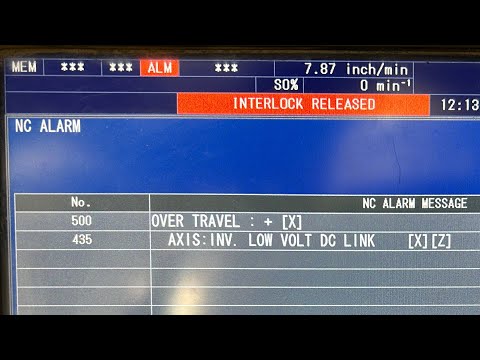Mori Seiki MSX-500III (FANUC 21i series standalone): alarm 435 AXIS: INV. LOW VOLT DC LINK [X] [Z]