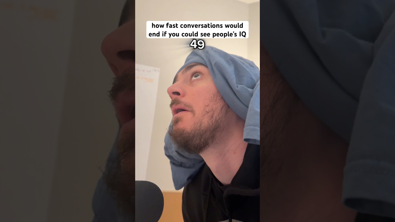 if people’s IQ’s were shown above their head #shorts #comedy #funny