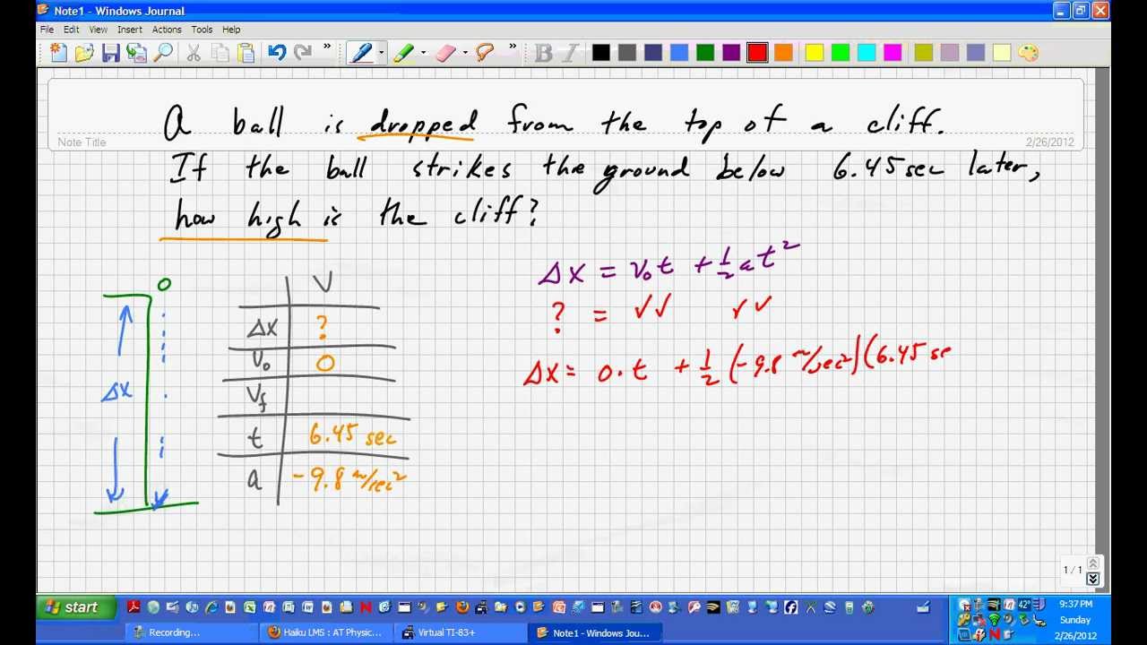 Dropped object height calculation.wmv