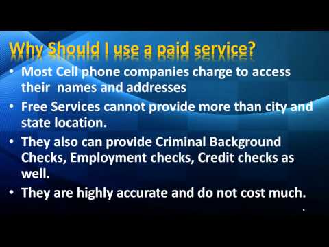 Reverse Lookup Cell Phone free - get name and address