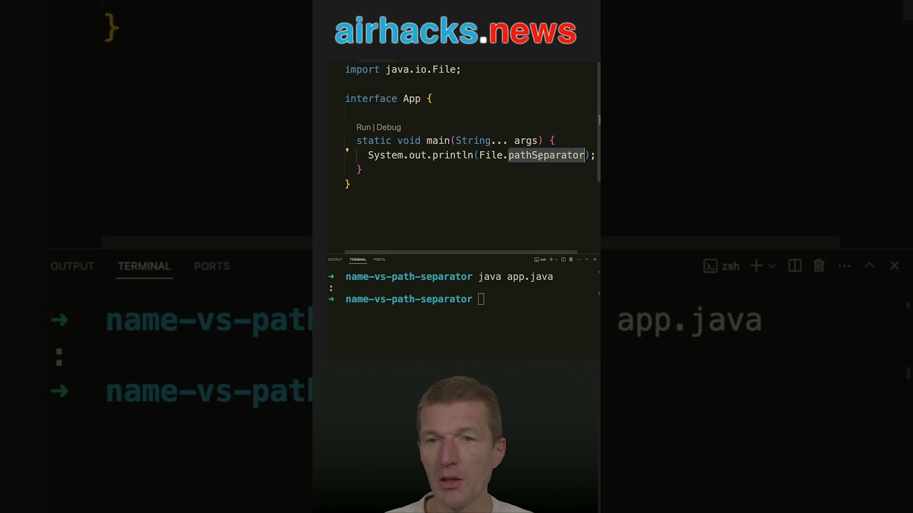Name Separator vs. Path Separator #java #shorts #coding #airhacks