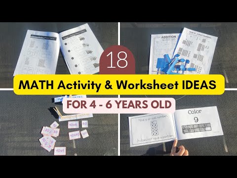 18 Math Activity & Worksheet Ideas for 4 - 6 Year Old | Math Worksheets for Kindergarten and Grade 1