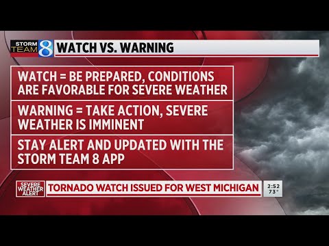 What's the difference between a tornado watch and warning?