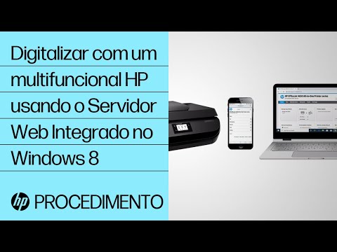 Digitalizar com um multifuncional HP usando o Servidor Web Integrado no Windows 8