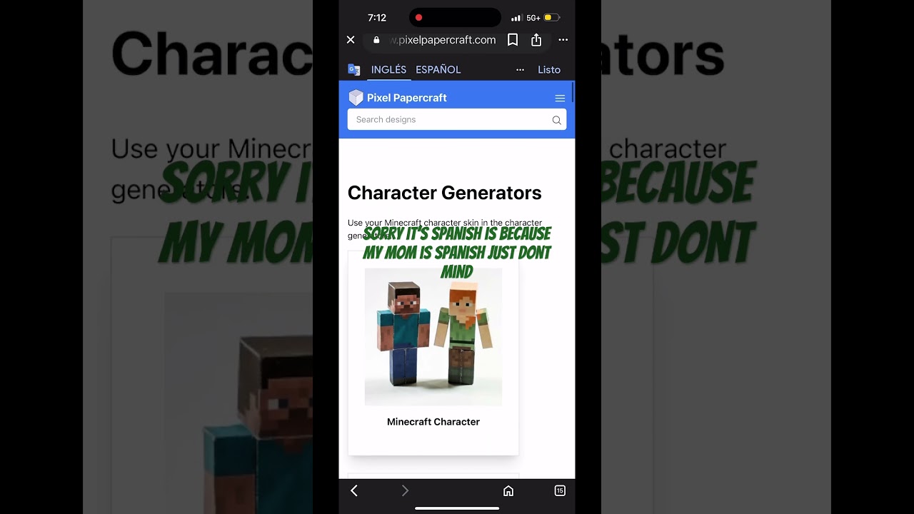 How to make a paper toy template#papercraft#minecraft#wattles