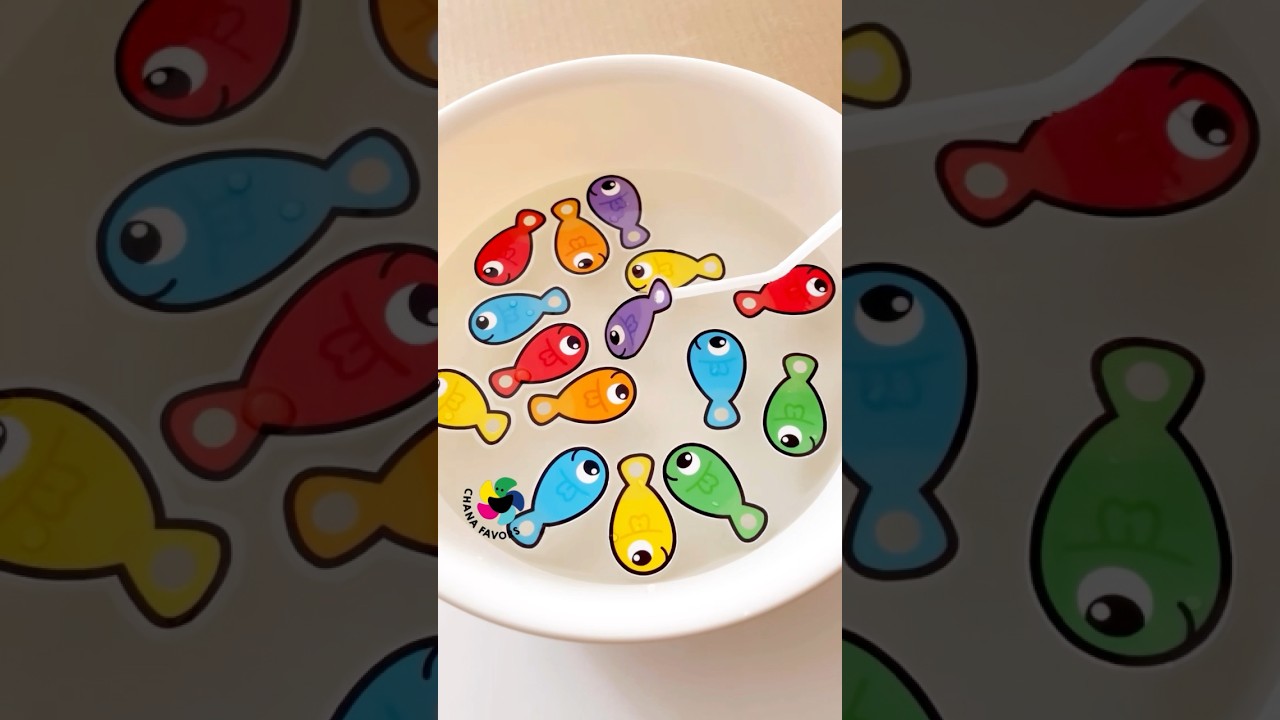 Kids Activity 🧩 | Color Match Fishing Game for Kids #printables  #chanafavors  #kidsactivities