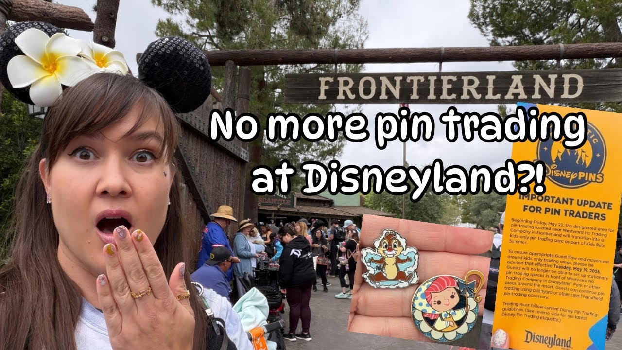 No more Pin Trading at Frontierland in Disneyland! Pin drop Tuesday! Trading for Small World set