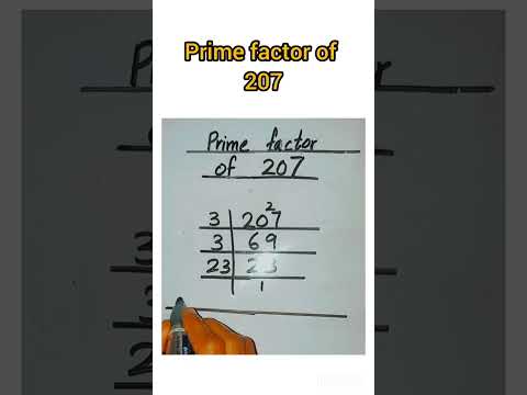 prime factor of 207 #viral #youtube #youtubeshorts #maths #2023