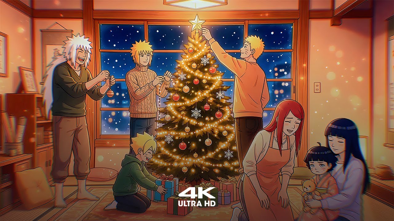 Naruto Christmas Family Moment 🎄🔥 | 4K Ultra HD Screensaver & Live Wallpaper