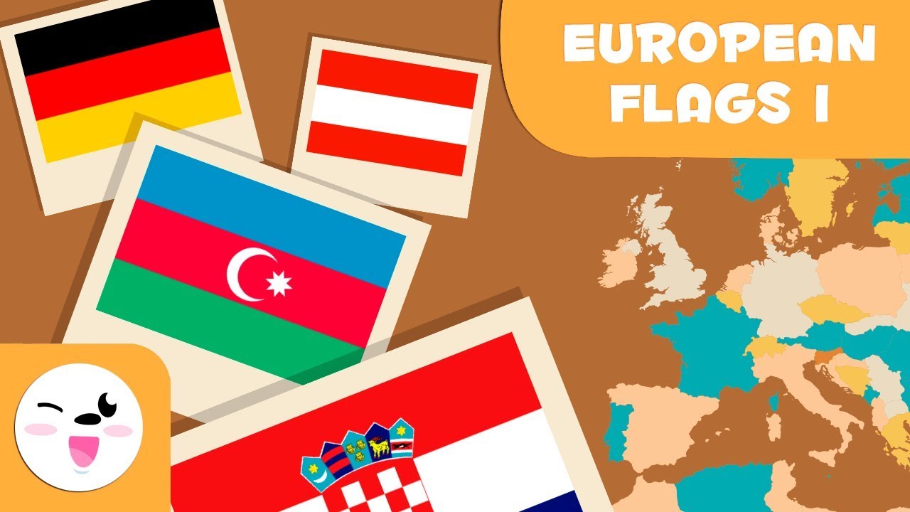 Flags of Europe (Part one) - Geography for kids - European flags