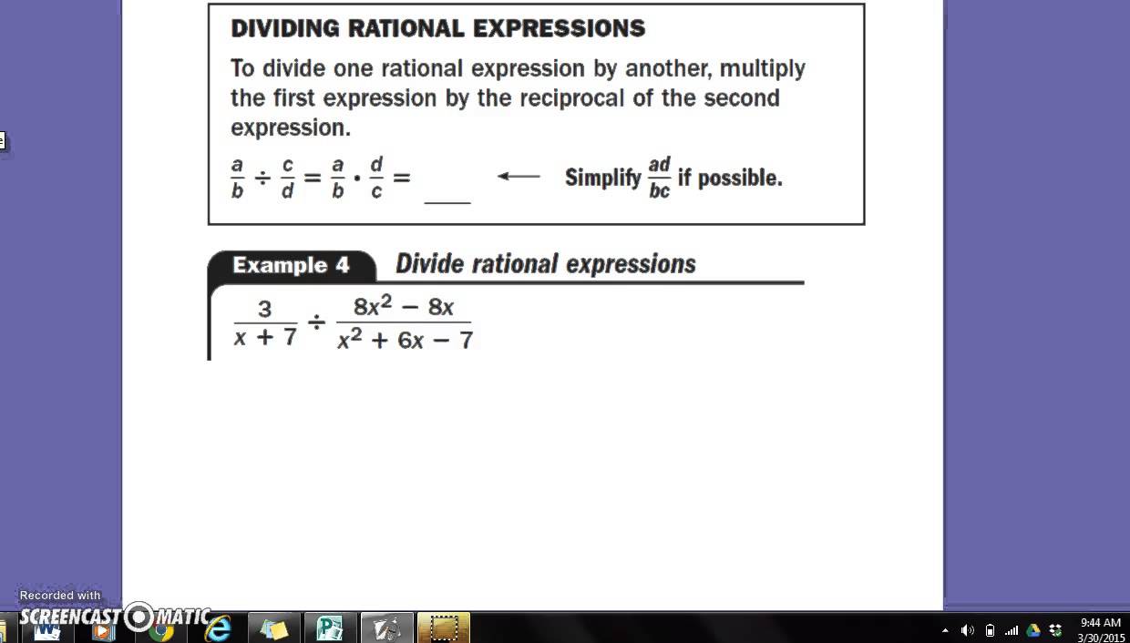 Honors algebra 2 8,4 notes