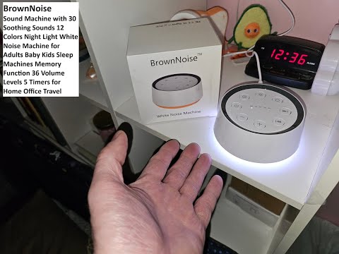 BrownNoise Sound Machine with 30 Soothing Sounds 12 Colors Night Light White Noise Machine