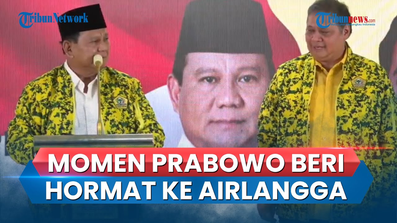[FULL] Pidato Prabowo seusai Golkar Usung Gibran Jadi Cawapres, Beri ...