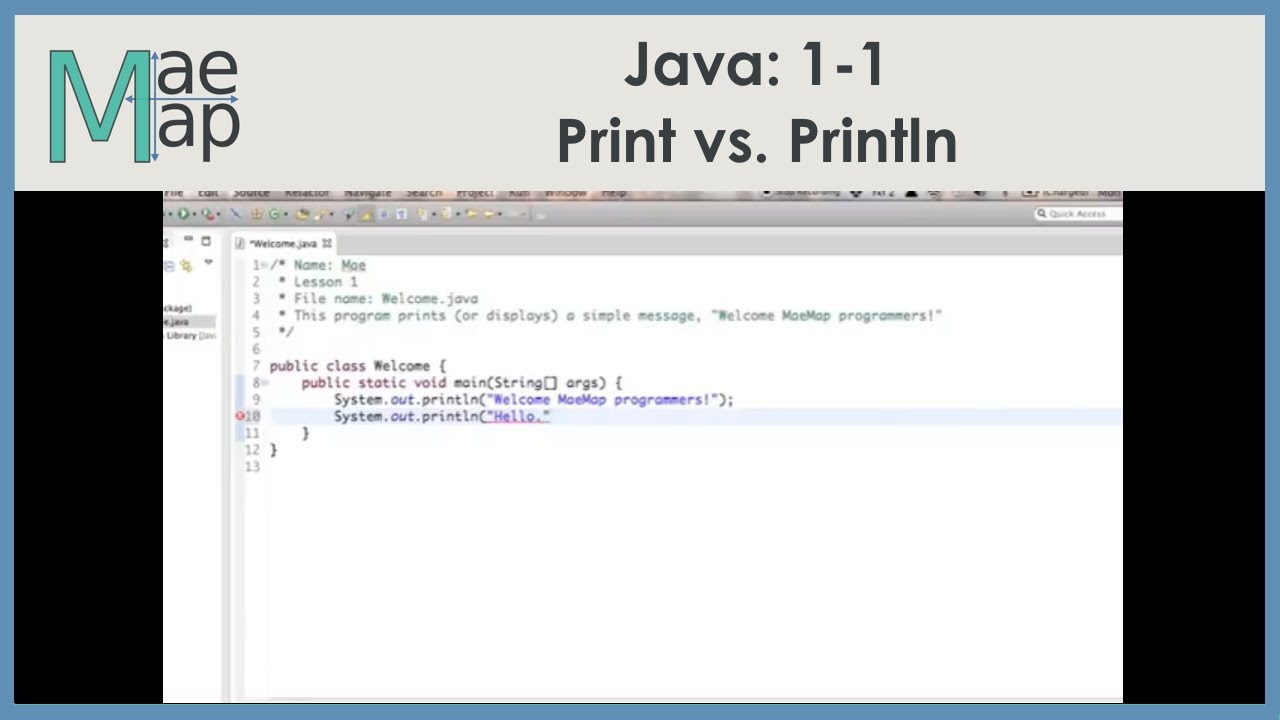 Java:1-1 Print vs Println