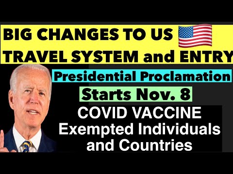 LATEST US TRAVEL RESTRICTIONS 2021| EXEMPTED INDIVIDUALS & COUNTRIES FROM COVID VACCINE