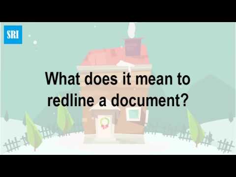 What does it mean to redline a document