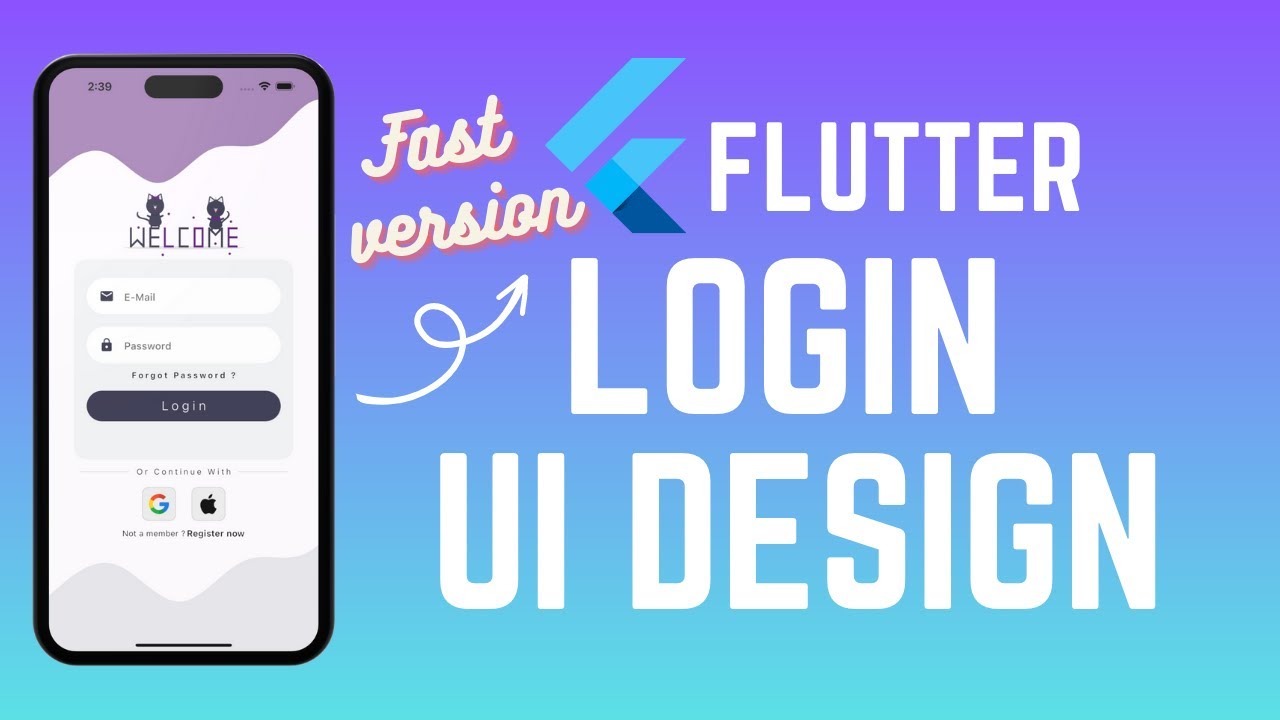 Flutter Modern Login UI - Fastest Version