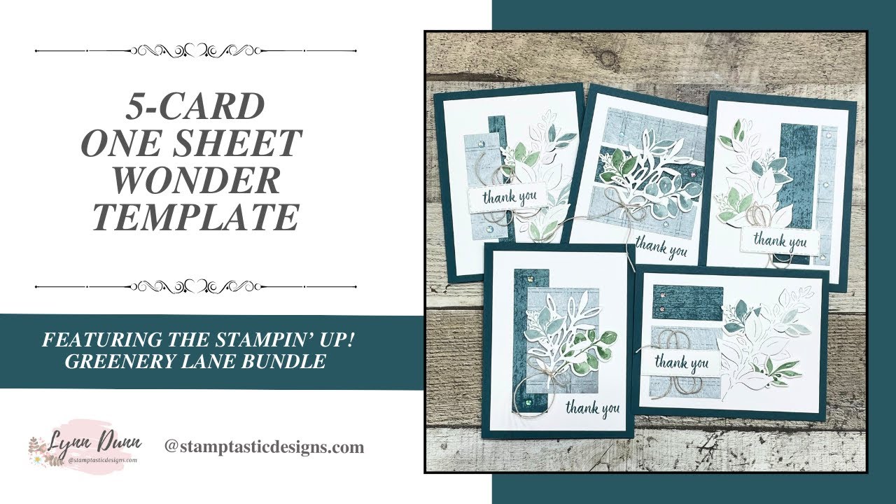 5 Card One Sheet Wonder Template
